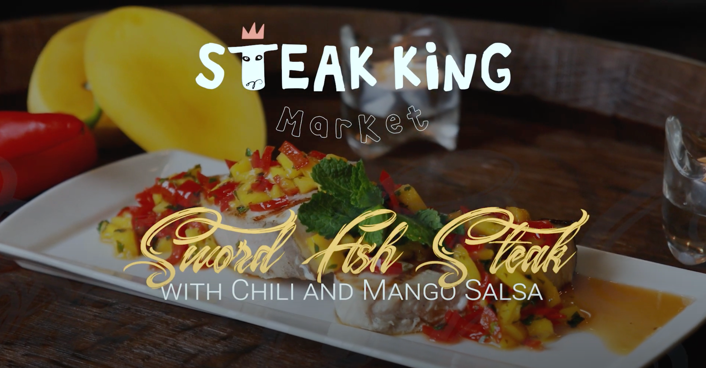Sword Fish Steak with Chili and Mango Salsa 旗魚扒伴香芒辣椒莎莎 – Steak King