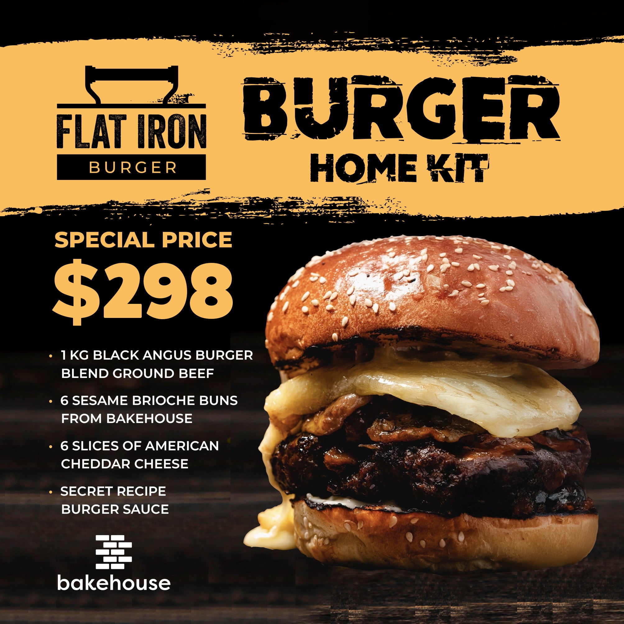 50% Off - Frozen Flat Iron Burger - Make at Home Kit – Steak King