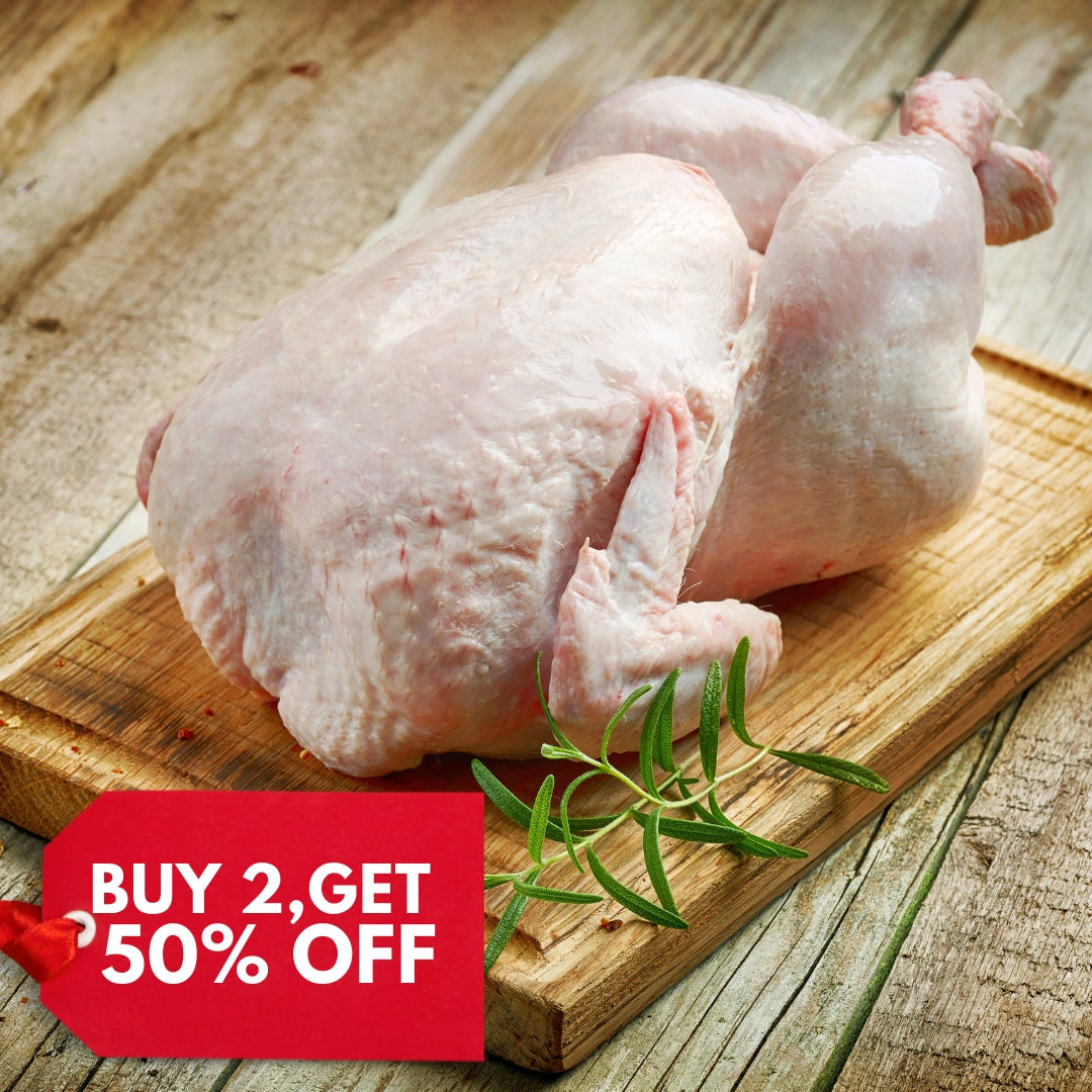 50% off - Frozen Australian Free Range Whole Chicken 1.5kg x 2 Free Ch ...