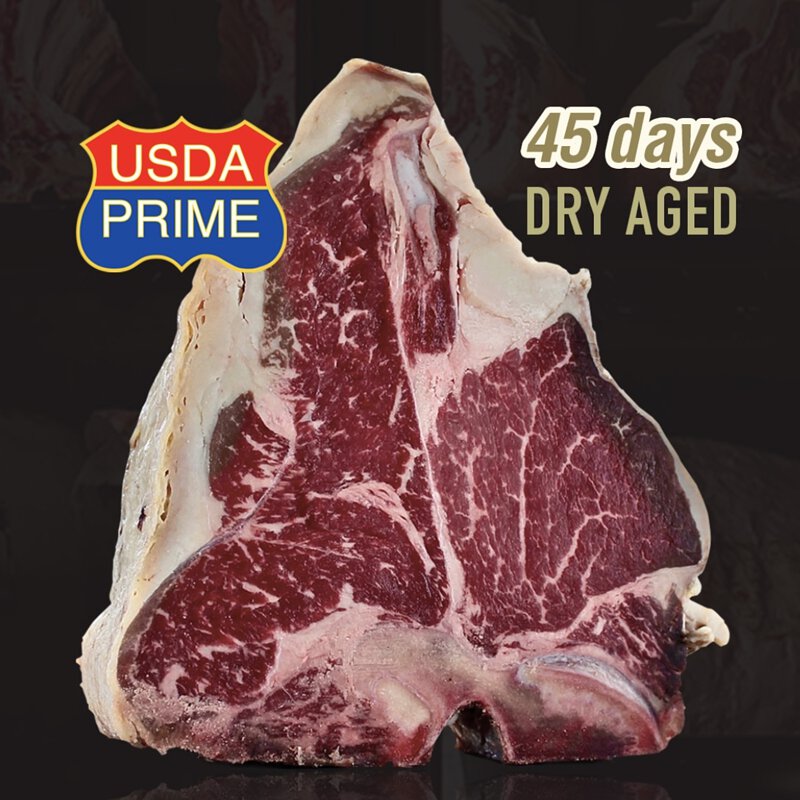 Dry Aged 45 Days USDA Prime T-Bone 1kg – Steak King